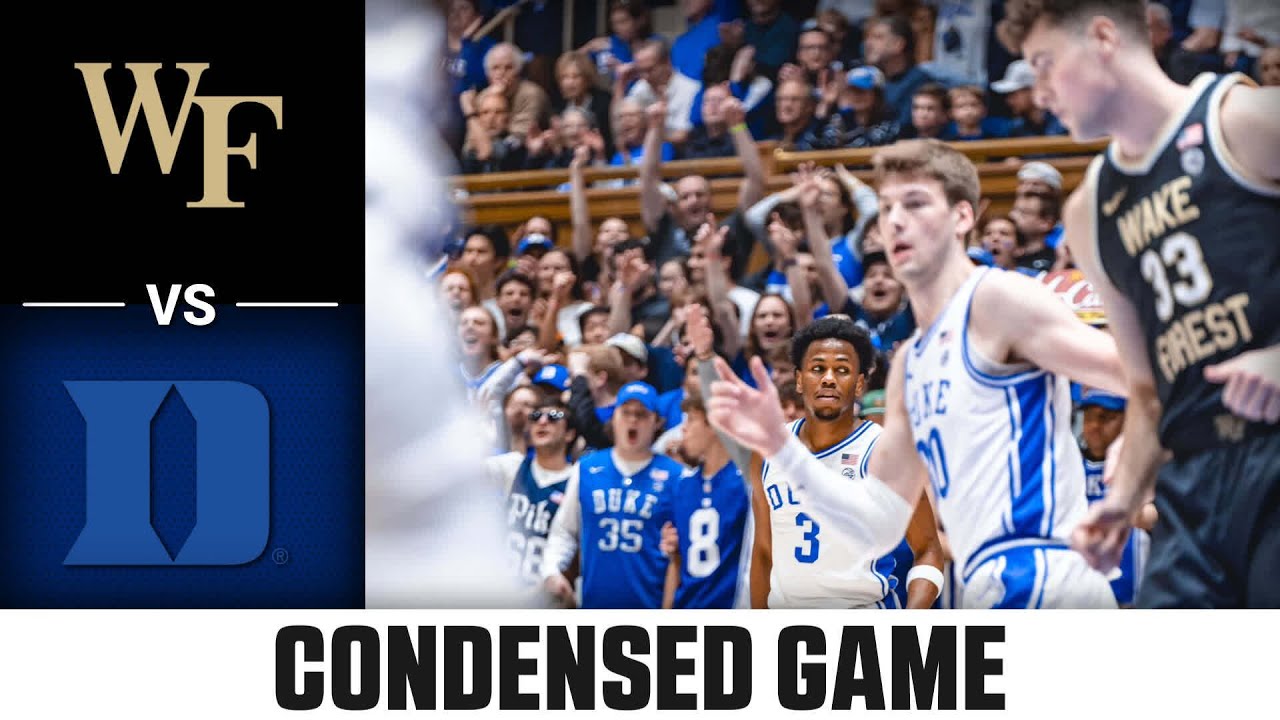 Wake Forest vs. Duke Condensed Game | 2023-24 ACC Men's Basketball ...
