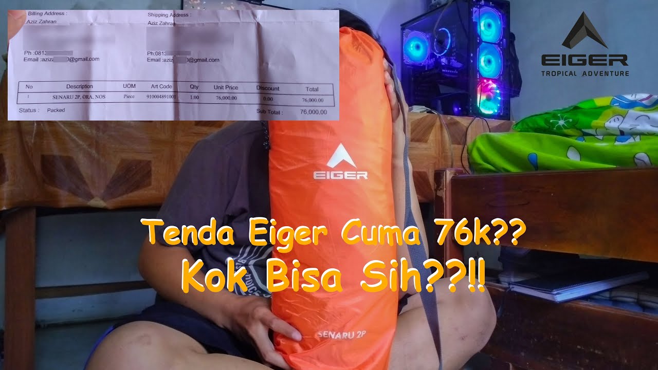 Apa Aja Isi Tenda Eiger Senaru 2P Dengan Harga 76k? - YouTube