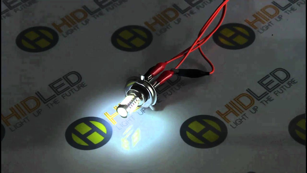 High power H4 LED Hi Lo beam car light.mov - YouTube