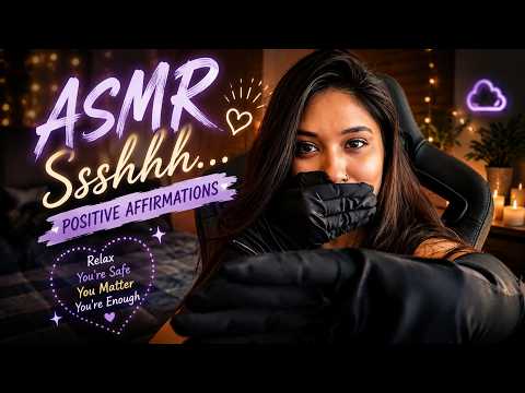 Deep Sleep ASMR 🌙 Shushing Sounds With Satin Gloves & Positive Energy