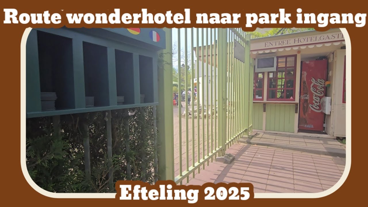 Route van wonder hotel naar de park ingang [Efteling 2025] - YouTube