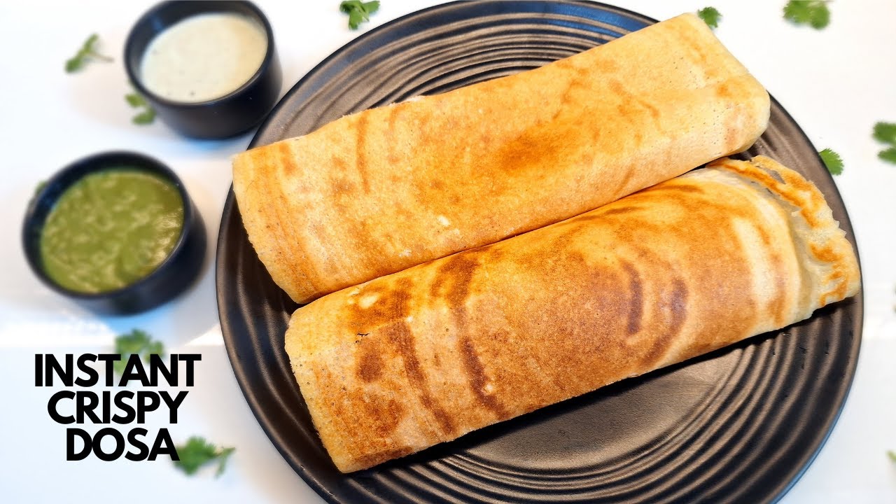 INSTANT CRISPY DOSA Recipe | How to make 100% Crispy dosa | Easy ...