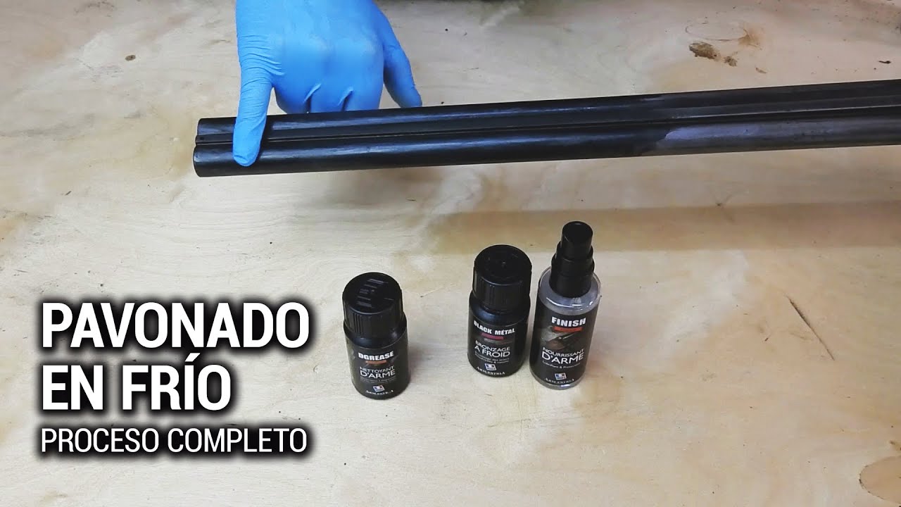 Pavonado en frío con productos Armaestria (DGREASE, BLACK METAL y ...