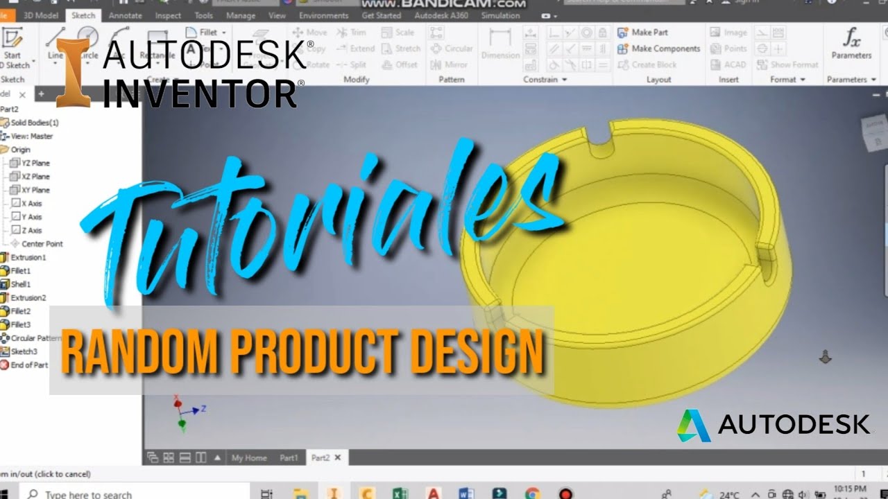 Autodesk inventor | Tutoriales | Random Product Design - YouTube