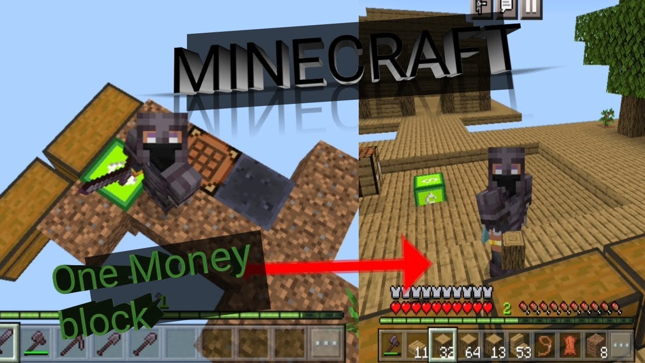 I was extent my base in one money block|Minecraft| - YouTube
