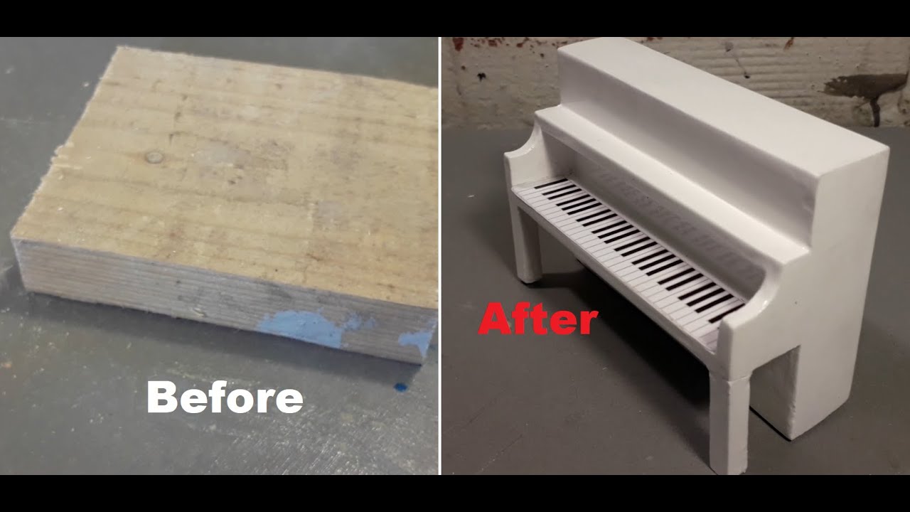 DIY Miniature Piano for Dollhouse - YouTube
