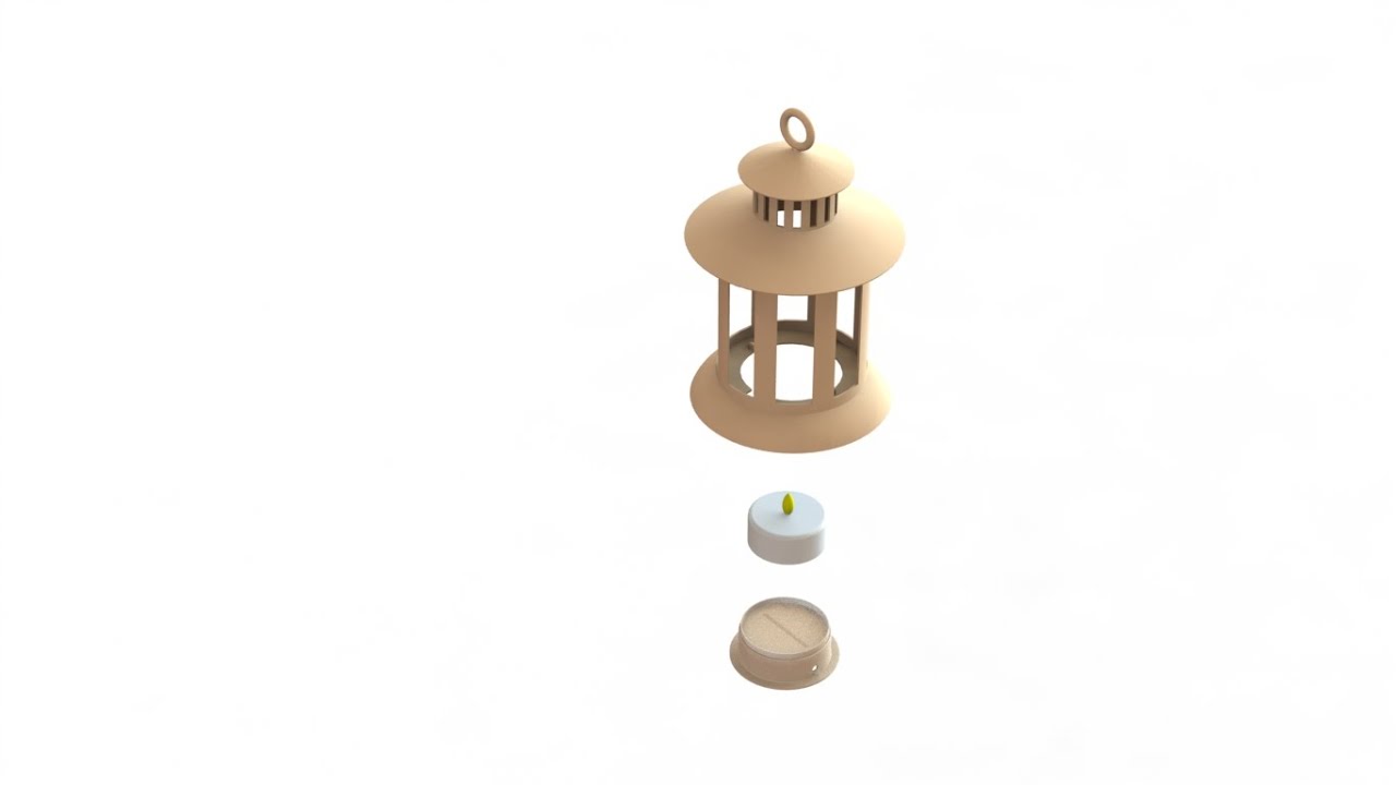 SOLIDWORKS TUTORIAL : CANDLE LANTERN PART 2/2 - YouTube