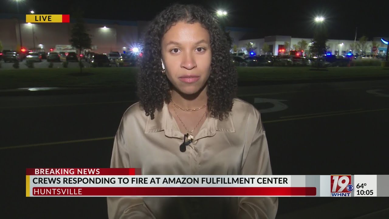 Fire breaks out at Amazon Fulfillment Center - YouTube