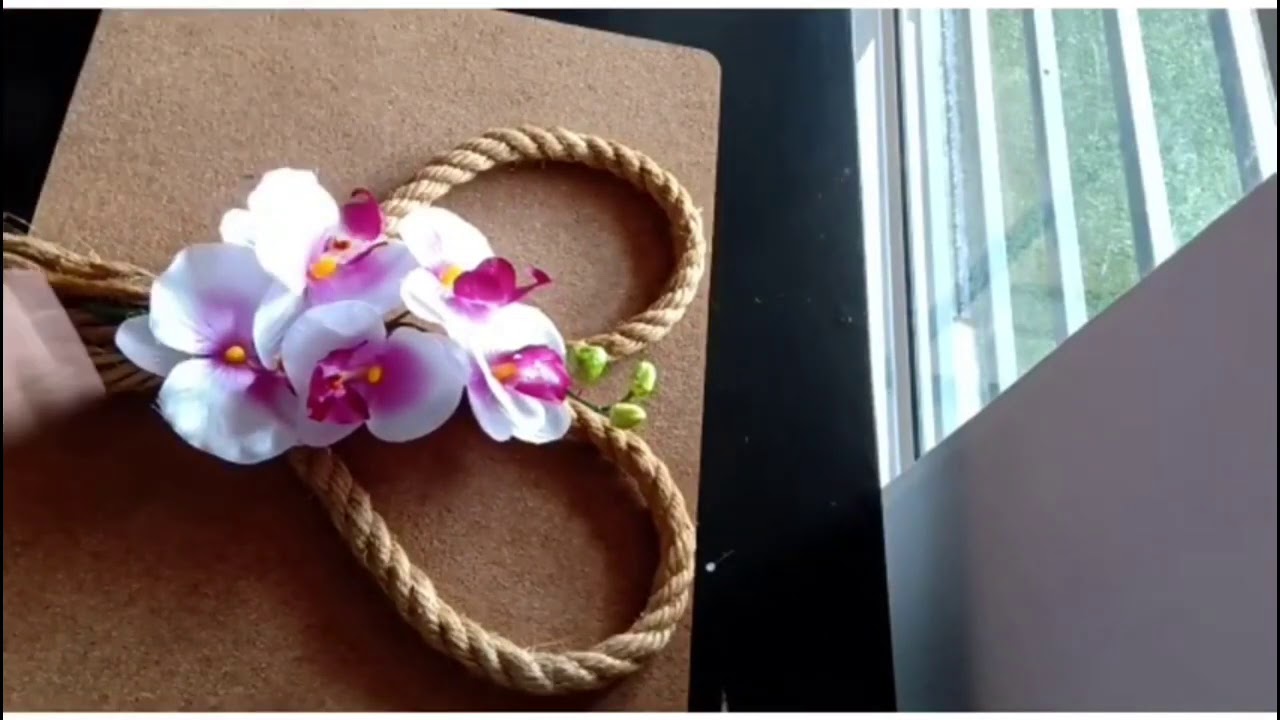 Gubahan Bunga dgn Tali Jut - YouTube