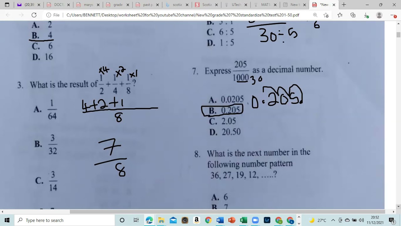World Standardize Math Test Grade 7 YouTube World Standardize Math Test Grade 7 YouTube