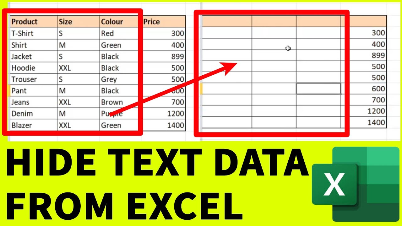 How To Hide Text From Excel Data YouTube how-to-hide-text-from-excel-data-youtube