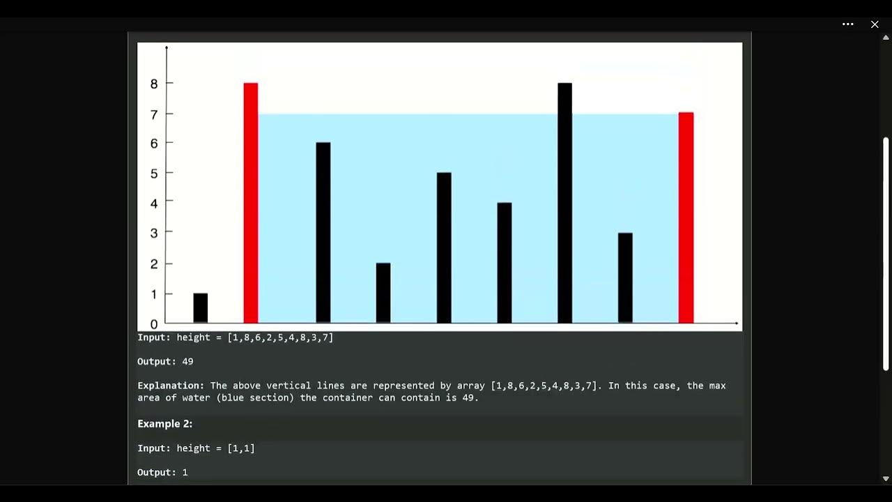 Leetcode 11 Container with Most Water - YouTube