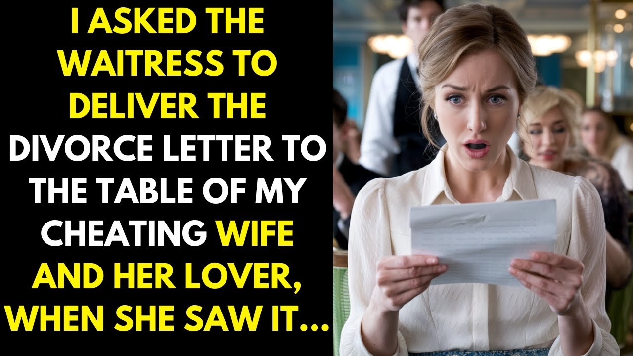 I asked the waitress to deliver the divorce letter to the table of my ...
