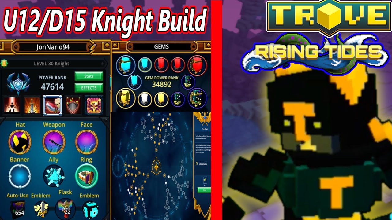 *End Game* U12/D15 Knight Build | Trove Rising Tides - YouTube