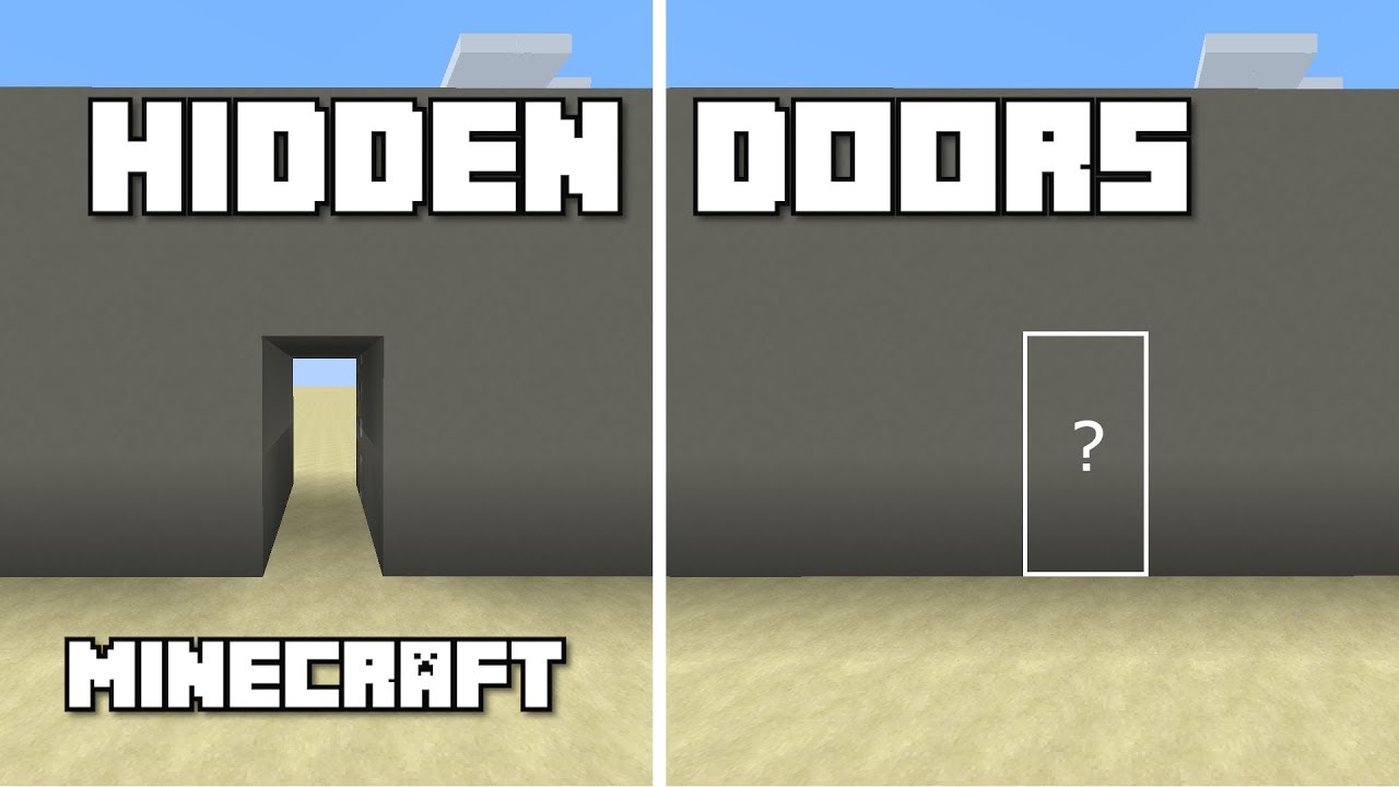 The 3 most simple hidden doors in Minecraft. - YouTube