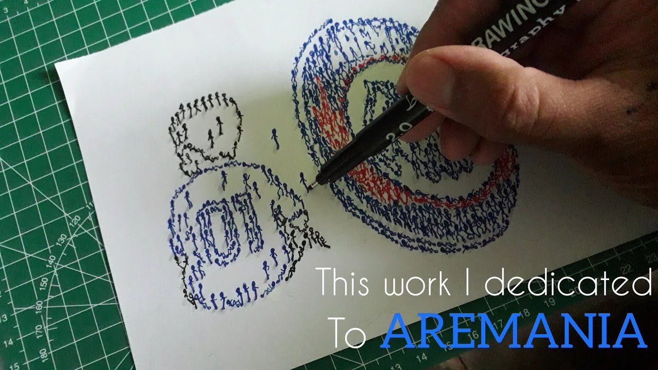 Arema Logo || Drawing with different style with stickman - YouTube