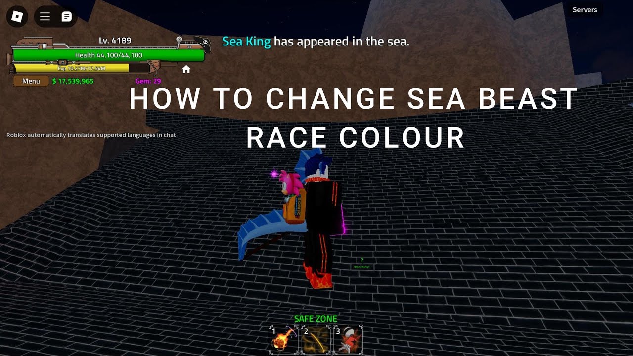 HOW TO CHANGE SEA BEAST RACE COLOUR || KING LEGACY - YouTube