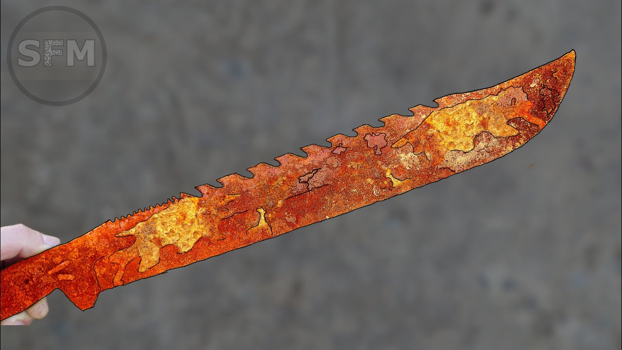 Restoration Extremely Rusty Survival Machete - YouTube