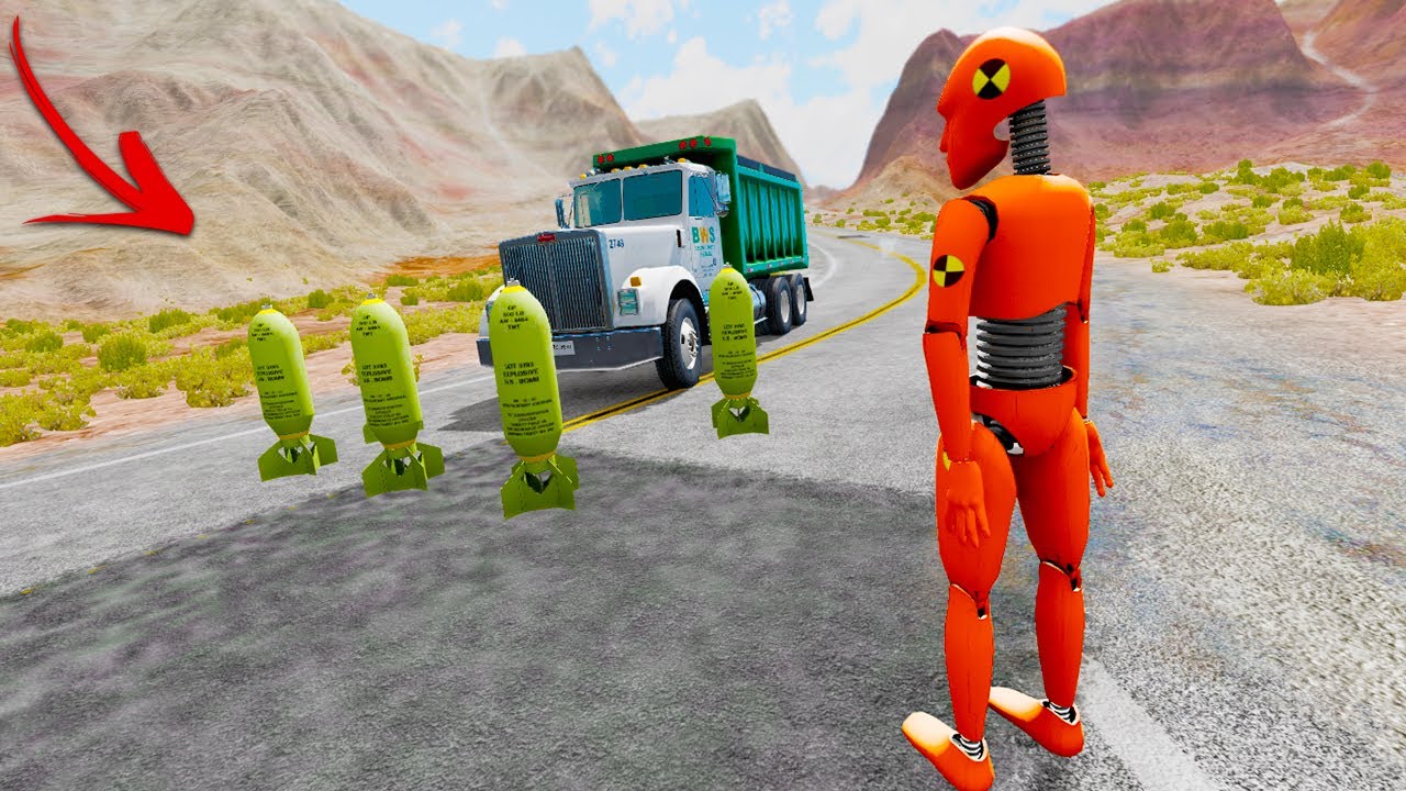 Car and Truck Vs Nuclear Bomb – Beamng.Drive - YouTube
