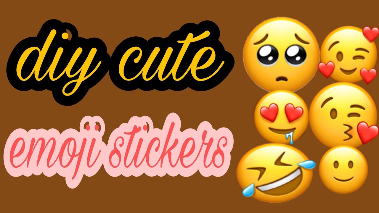 how to make emojis stickers😍🤓|homemade emoji stickers|Ghar mai emoji ...