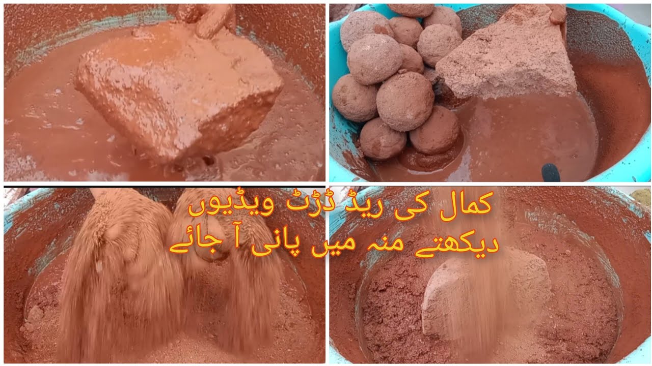 super soft pure red dirt ball's smashing chunks crushing in water 💦 ...