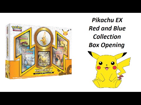 Pikachu EX Red and Blue Collection Pack Opening and GIVEAWAY (CLOSED ...