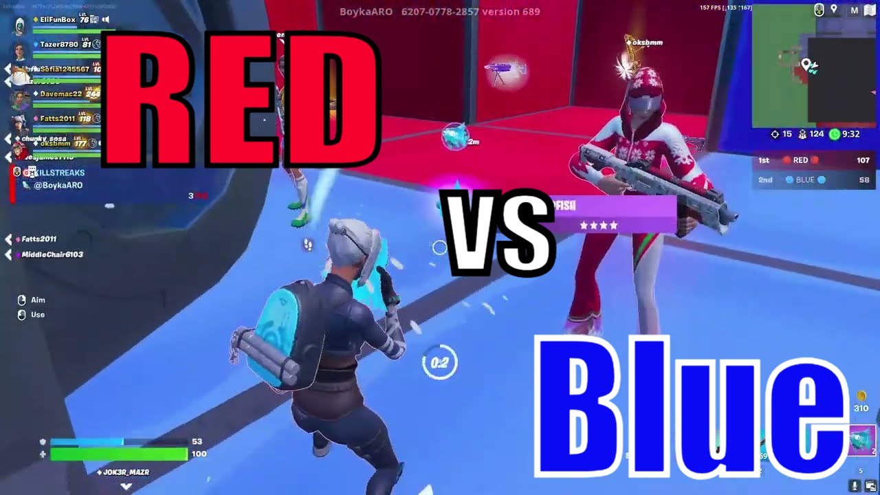 Fortnite Red Vs Blue - YouTube