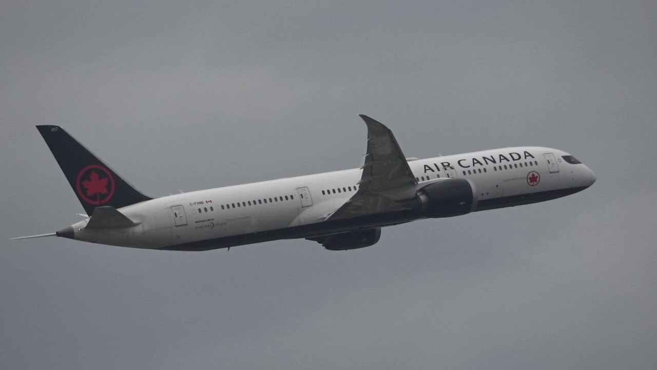 POWERFUL TAKE OFF! Air Canada Boeing 787-9 Dreamliner At Frankfurt ...