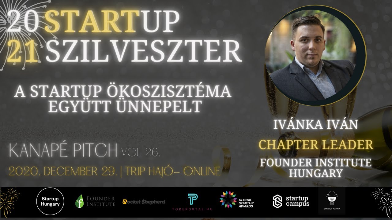 Ivánka Iván, Founder Institute Hungary | Tőkeportál Kanapé Pitch epizód ...