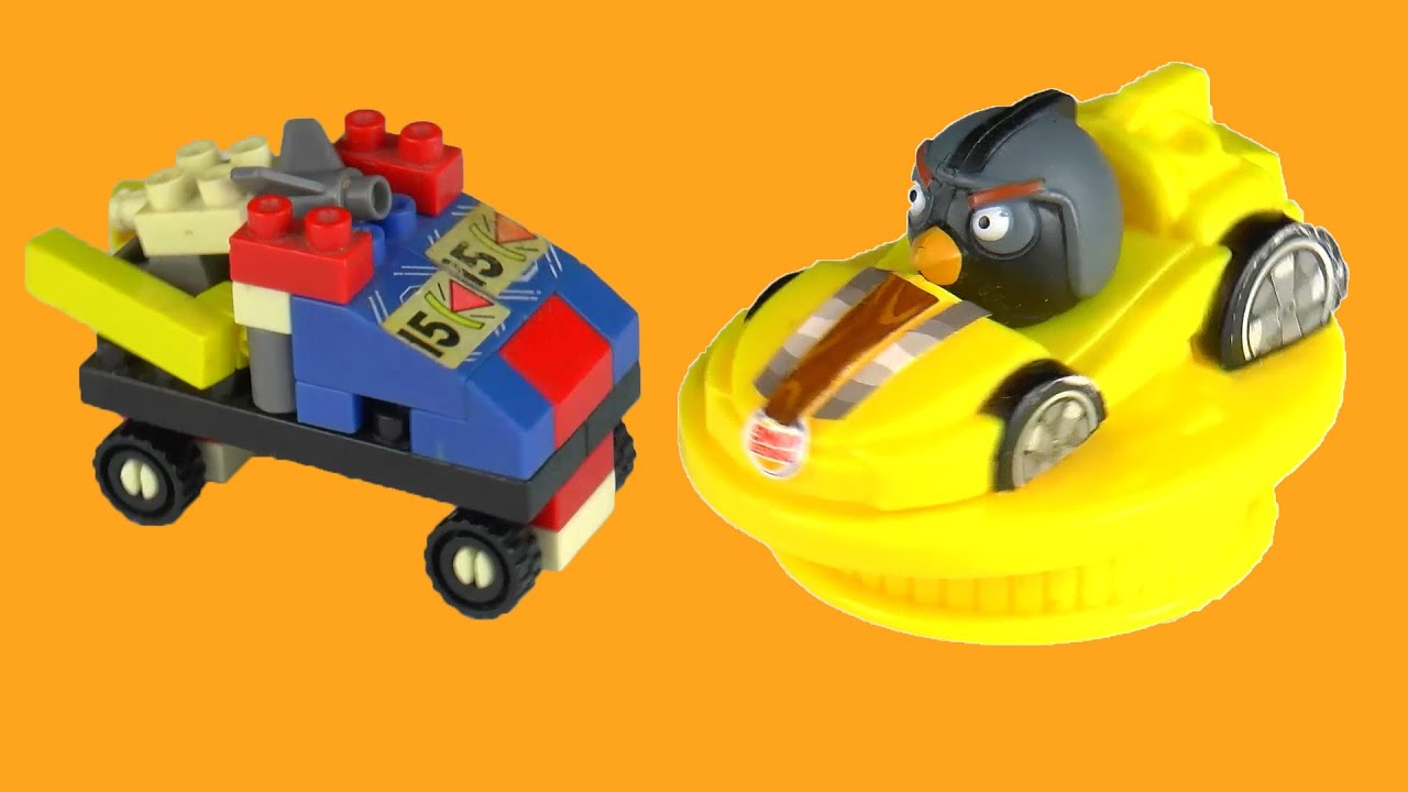 Angry Birds Cars Race Lego Rockets Bicycle Surprises - YouTube