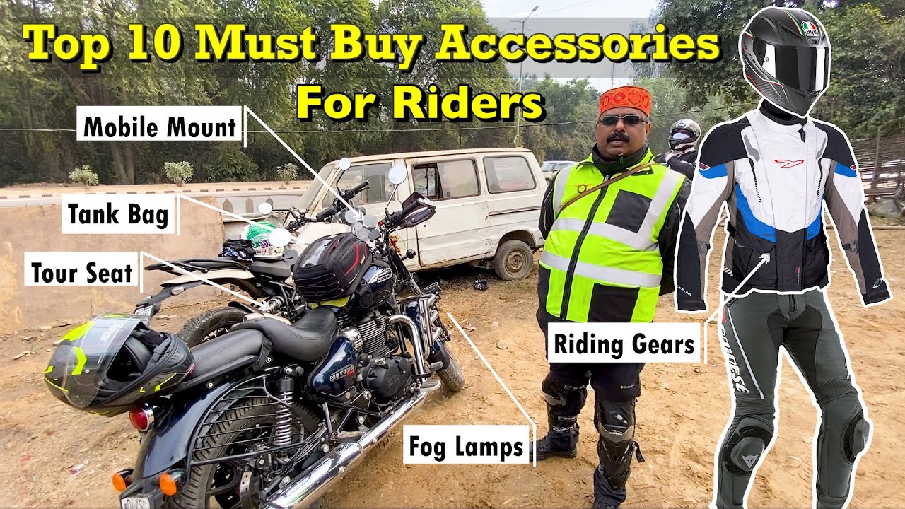 Things to Carry For Long Rides🏍️Accessories Every Biker Must Install ...