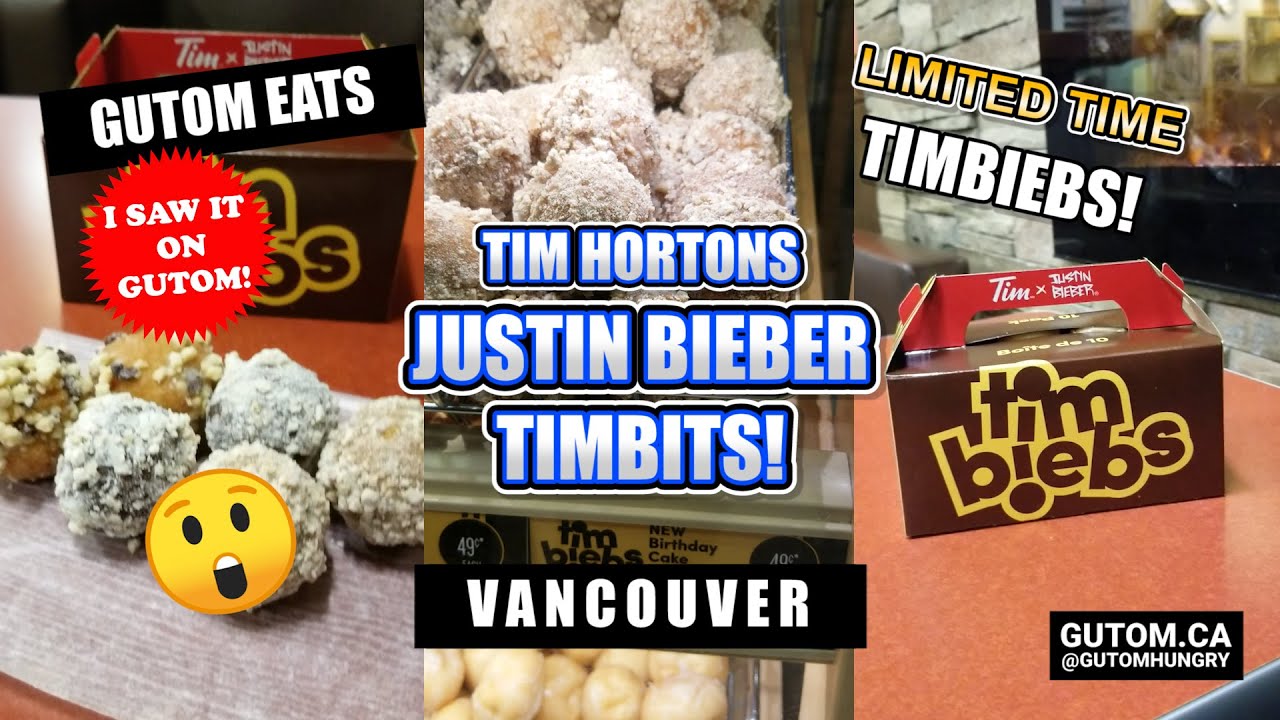 TIMBIEBS! TIM HORTONS JUSTIN BIEBER TIMBITS COLLAB 3 NEW FLAVOURS ...