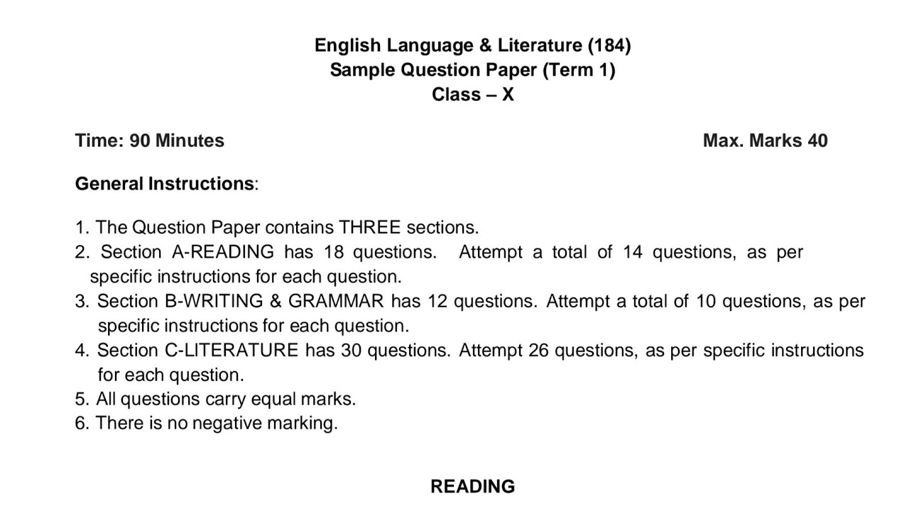Cbse Class 10 English Question Paper 2020 With Answers Sale Clearance cbse-class-10-english-question-paper-2020-with-answers-sale-clearance