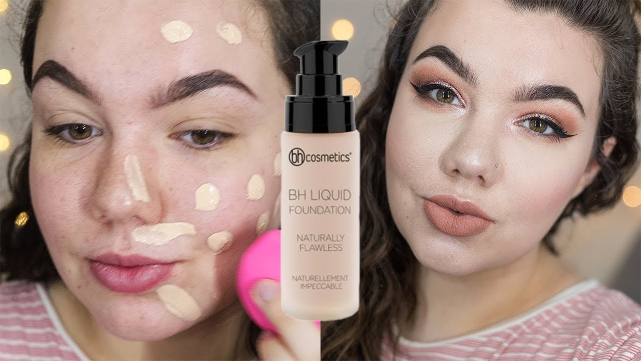 BH COSMETICS NATURALLY FLAWLESS FOUNDATION REVIEW + WEAR TEST - YouTube