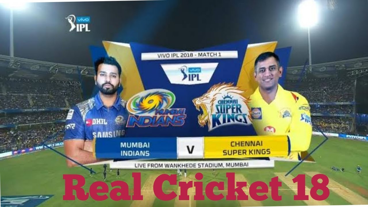 MI vs Csk live Real cricket 18stream मराठी - YouTube