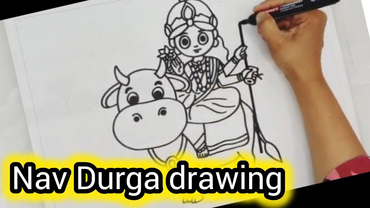 Nav Durga Drawing | Durga maa Drawing | Durga maa nav roop | Nav Durga ...