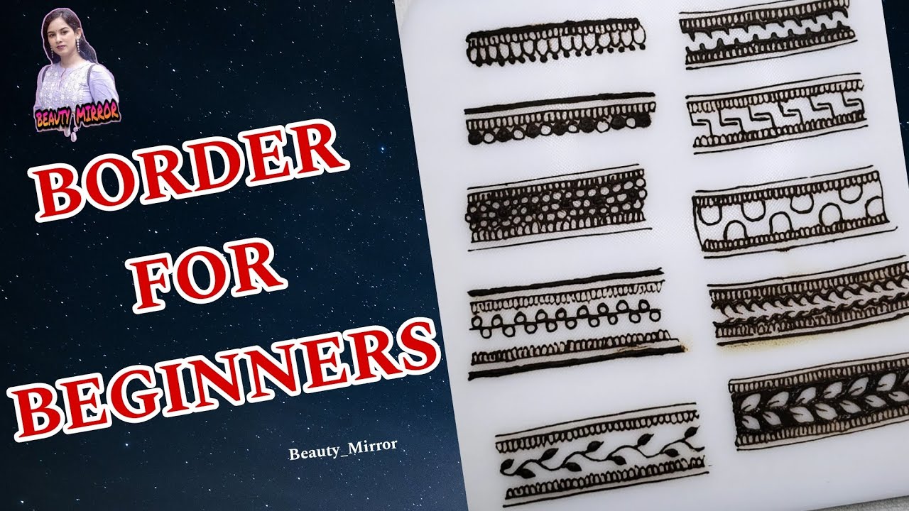 Mehndi Border designs for Beginners. #mehendiartist #mehendiart # ...