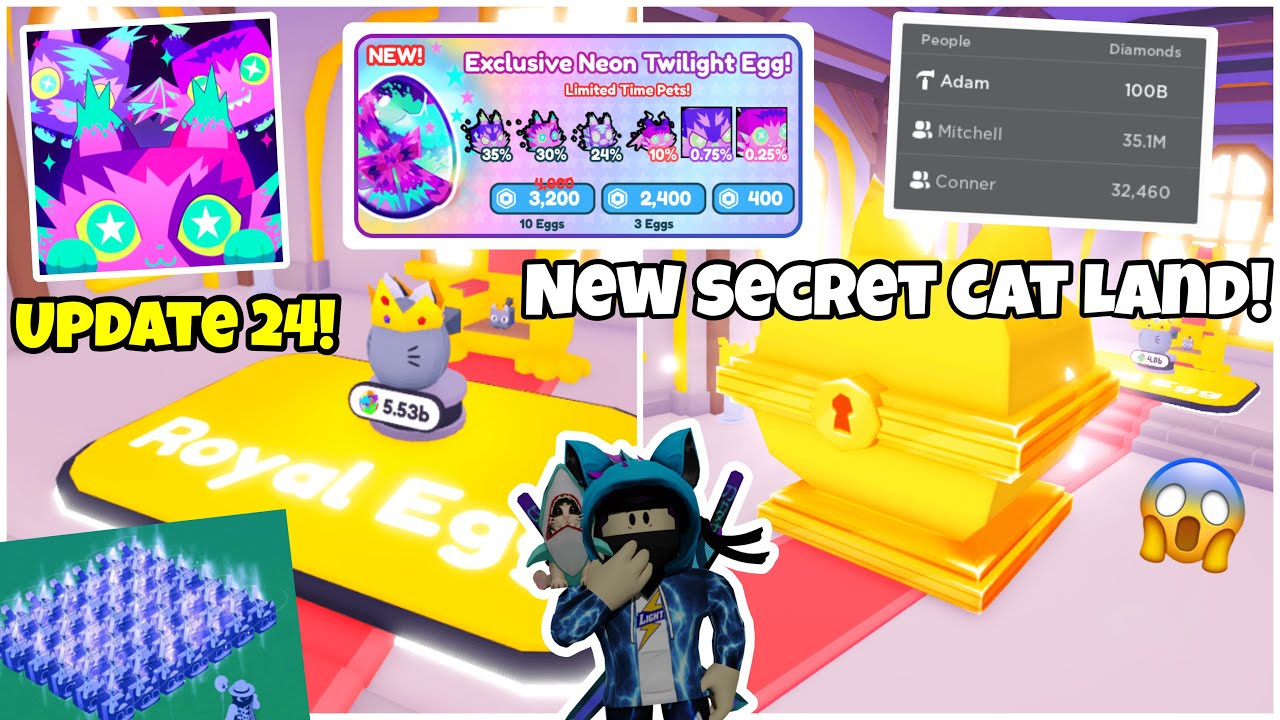 New Pet Simulator X Secret Cat World! Update 24 A New Land And New Huge ...