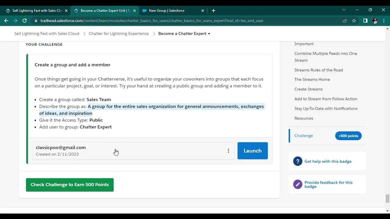 Become a Chatter Expert Unit Salesforce Trailhead - YouTube