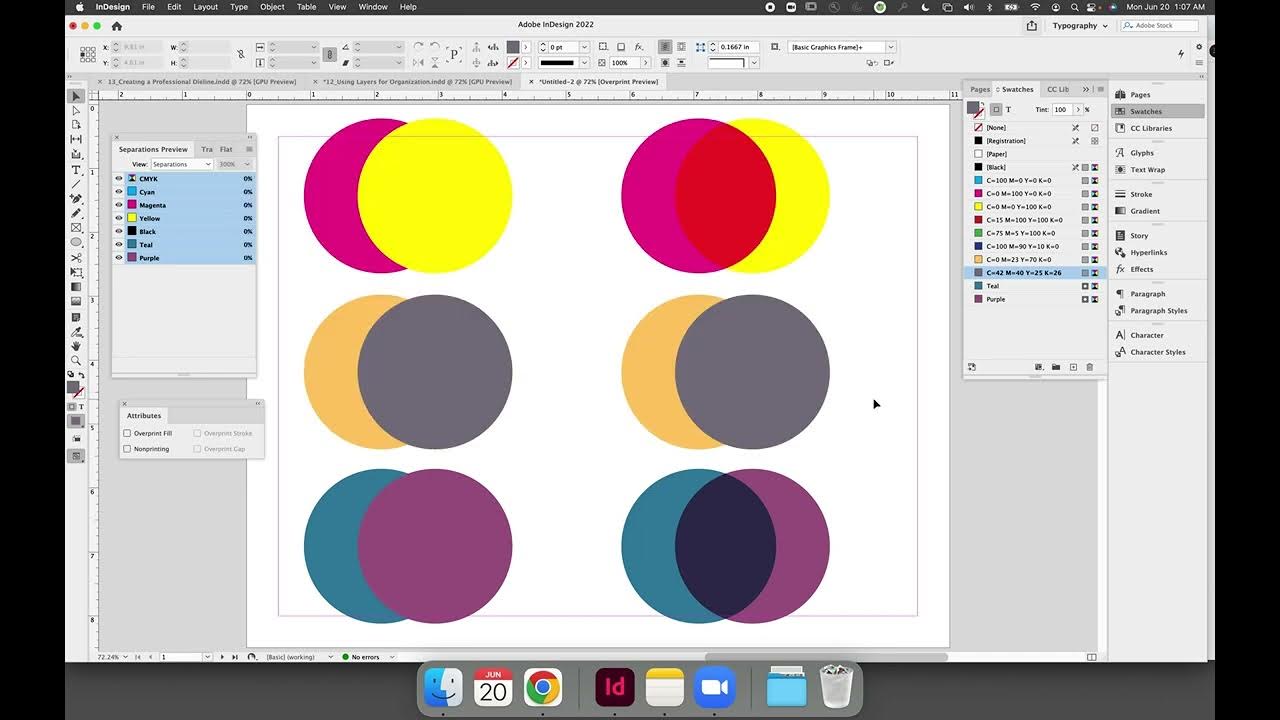 Setting Artwork to Overprint in InDesign - YouTube