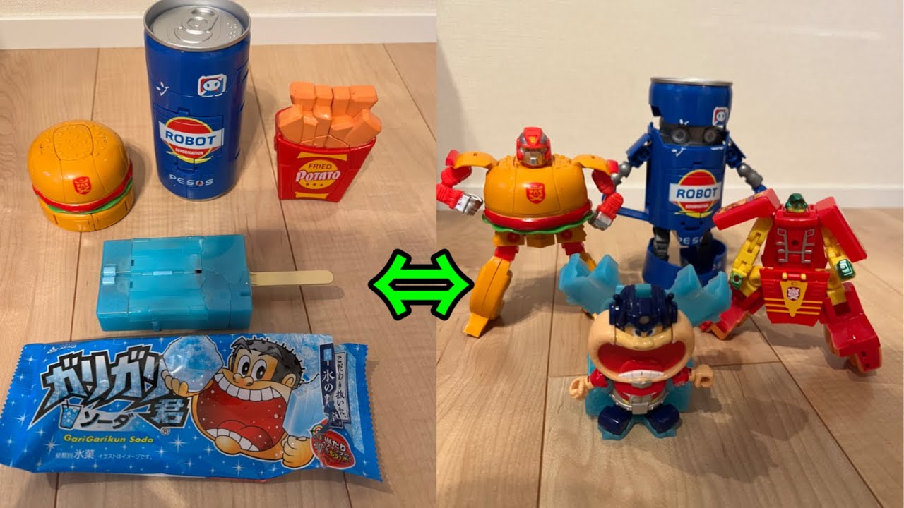 Transformers: Popsicle, Hamburger, French fly, Pepsi change Robots ...