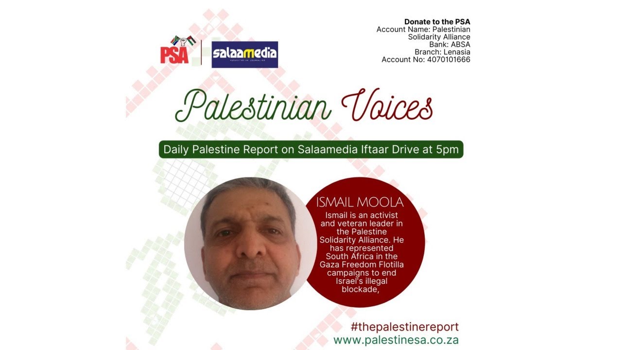 Ismail Moola discusses The Freedom Flotilla Coalition and the PSA ...