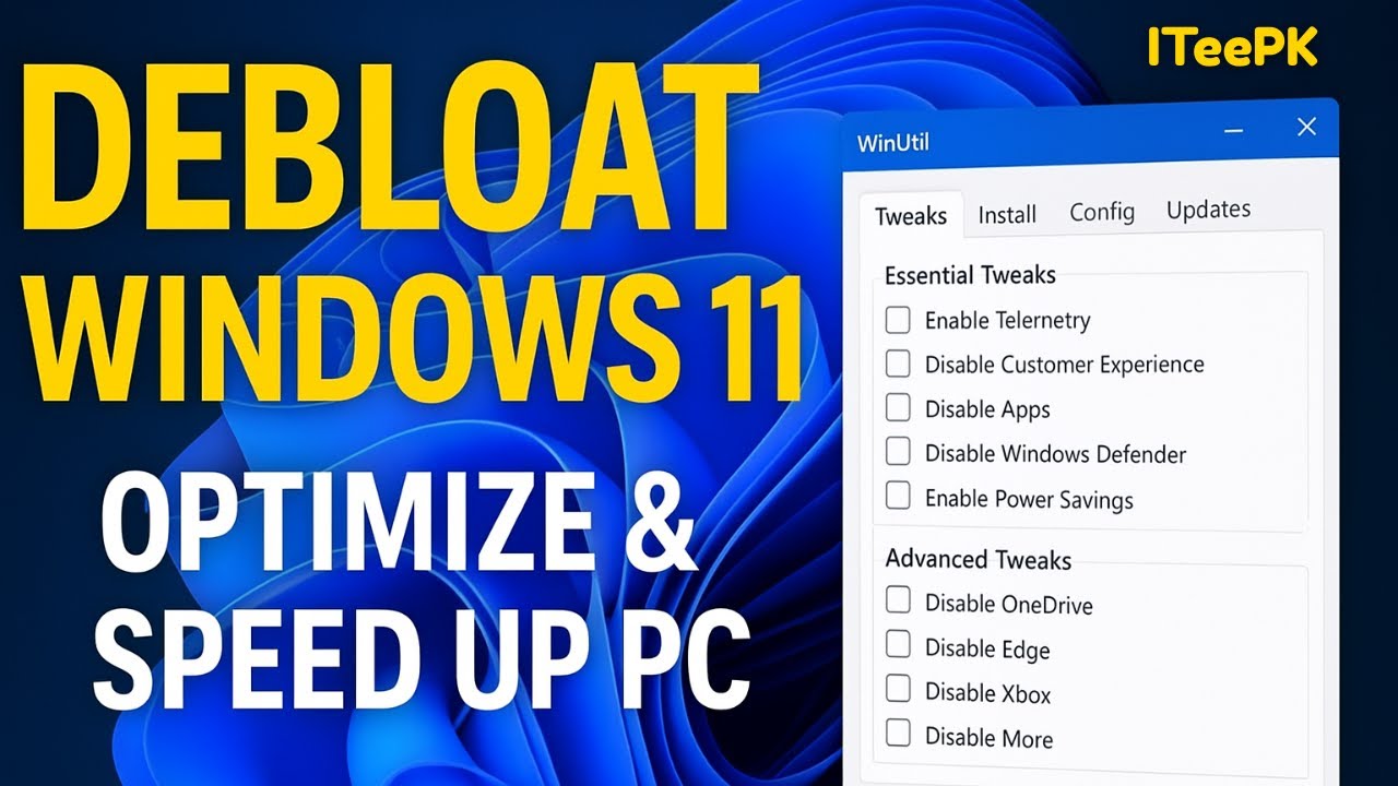 Debloat Windows with Chris Titus WinUtil Tool | Chris TitusTechUtility Github - YouTube