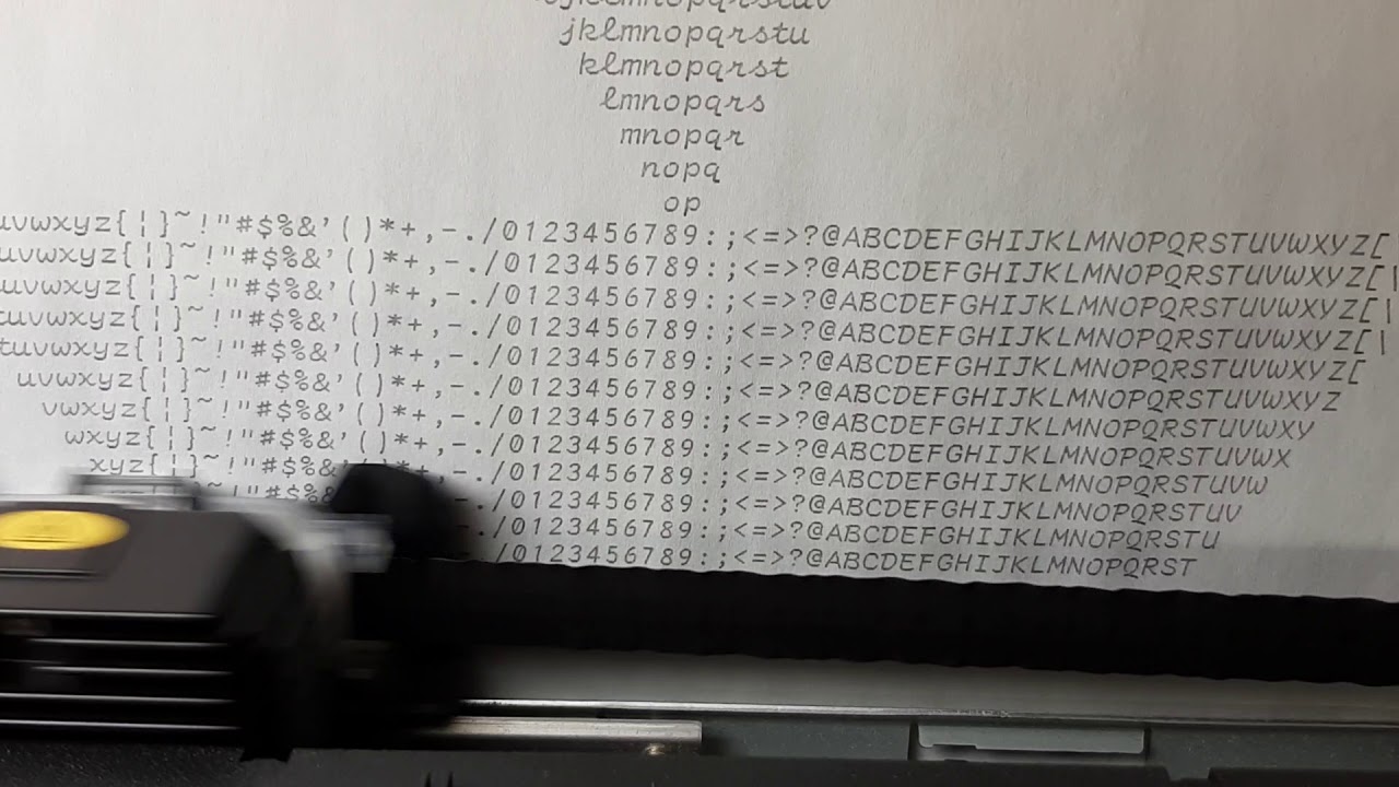 Матричный принтер Tally T2240/24 самотест в режиме качественной печати ...