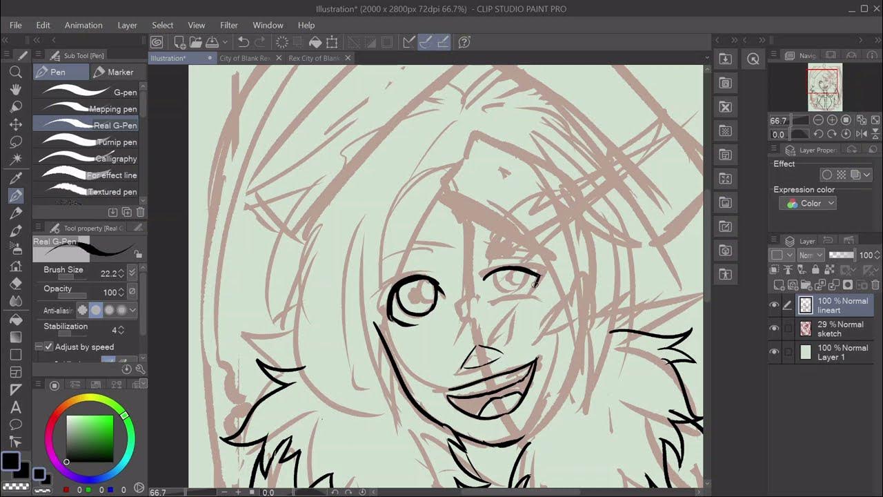 City of Blank Rex Speedpaint - YouTube