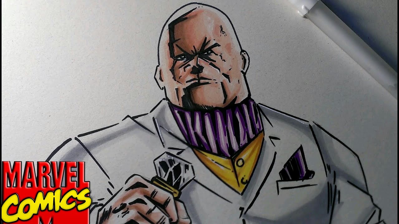 Kingpin Marvel drawing - YouTube