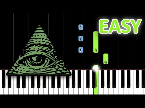 Illuminati Confirmed - EASY Piano Tutorial (Synthesia)