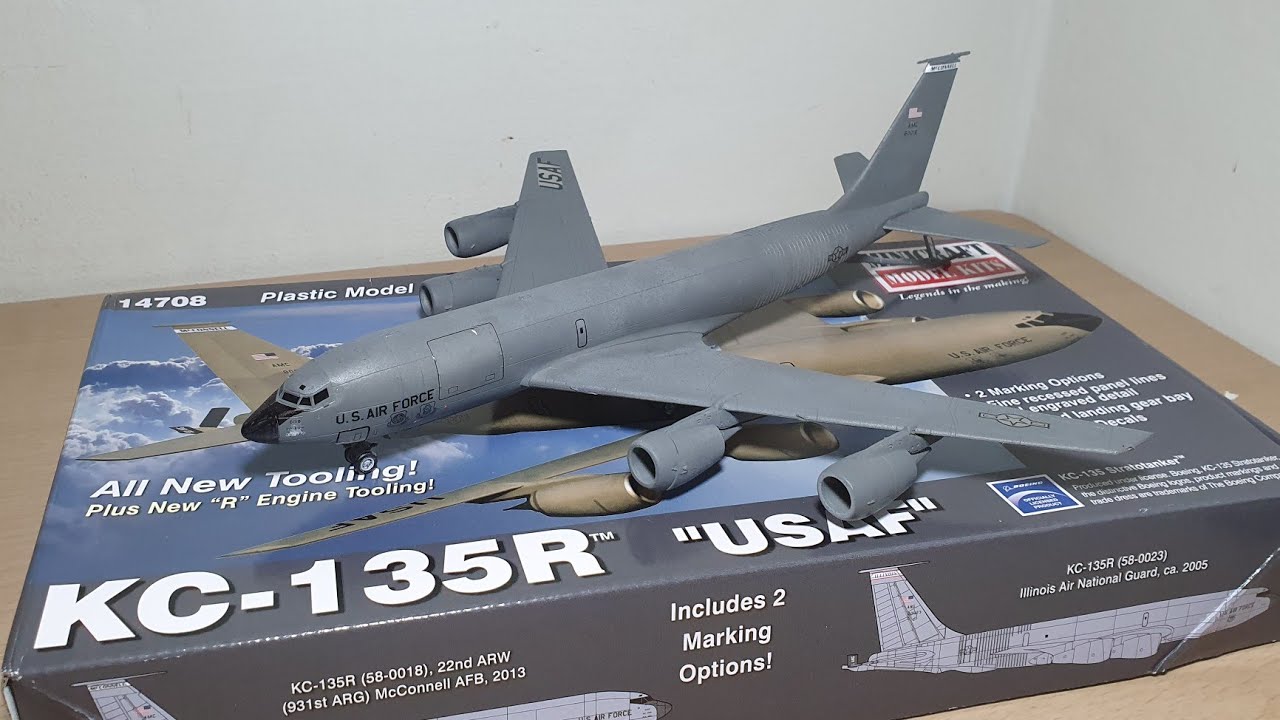 Minicraft Model Kits Kids KC-135R US Air Force Model Kit Unboxing and ...