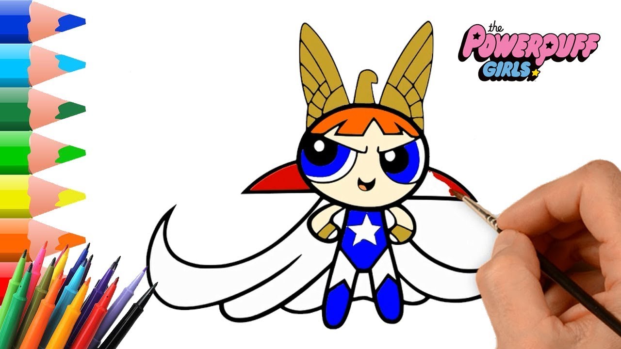 Powerpuff Girls Coloring Book Page Blossom as Liberty Bell PPG #32 ...