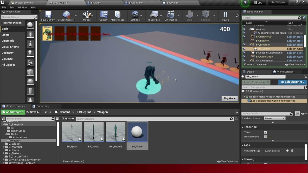 Exp. 10 Battle Simulator - Polishing Unit: Blob (Pt 95) | UE4 C++ Indonesia - YouTube